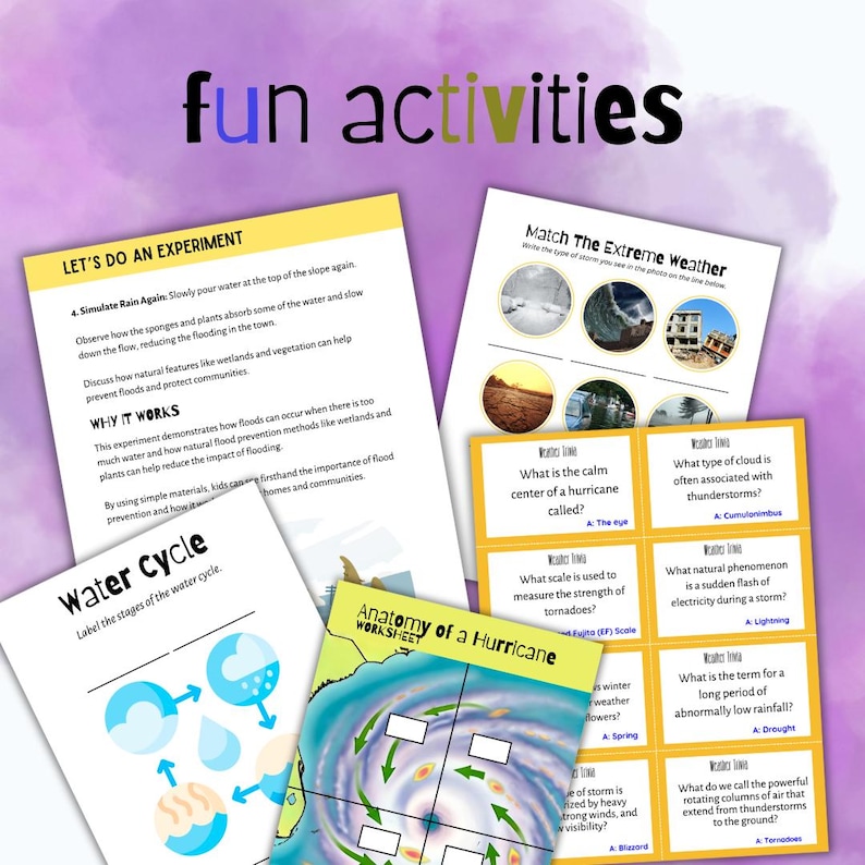 Weather & Storms Homeschool Study Unit | Digital Download Curriculum - Etsy