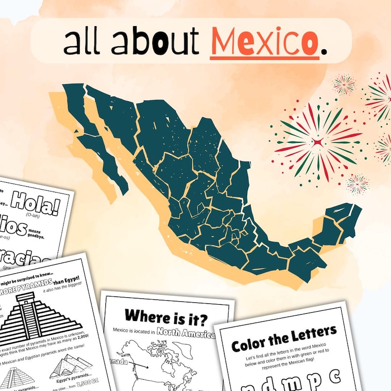 Discover Mexico: Fun Educational Printable Activity Pack | Geography ...