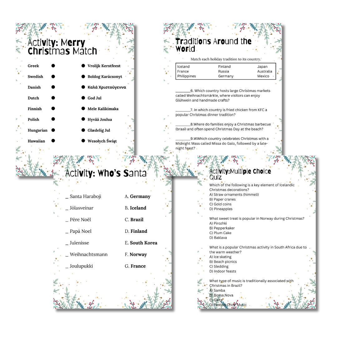 Christmas Around the World | Holiday Homeschool Study Unit | Digital ...