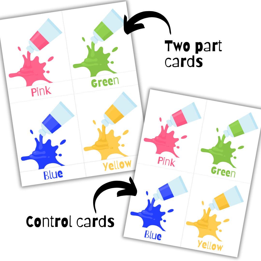 Montessori 3-part Color Cards | Printable Educational Activity ...