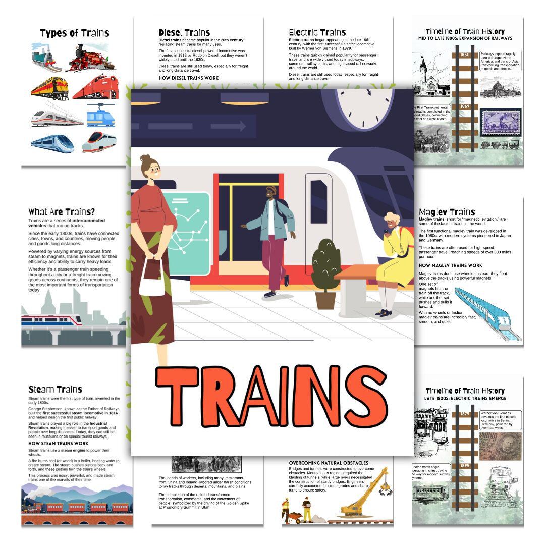 Trains Unit Study | Homeschool Lesson | History, Types, Activities ...