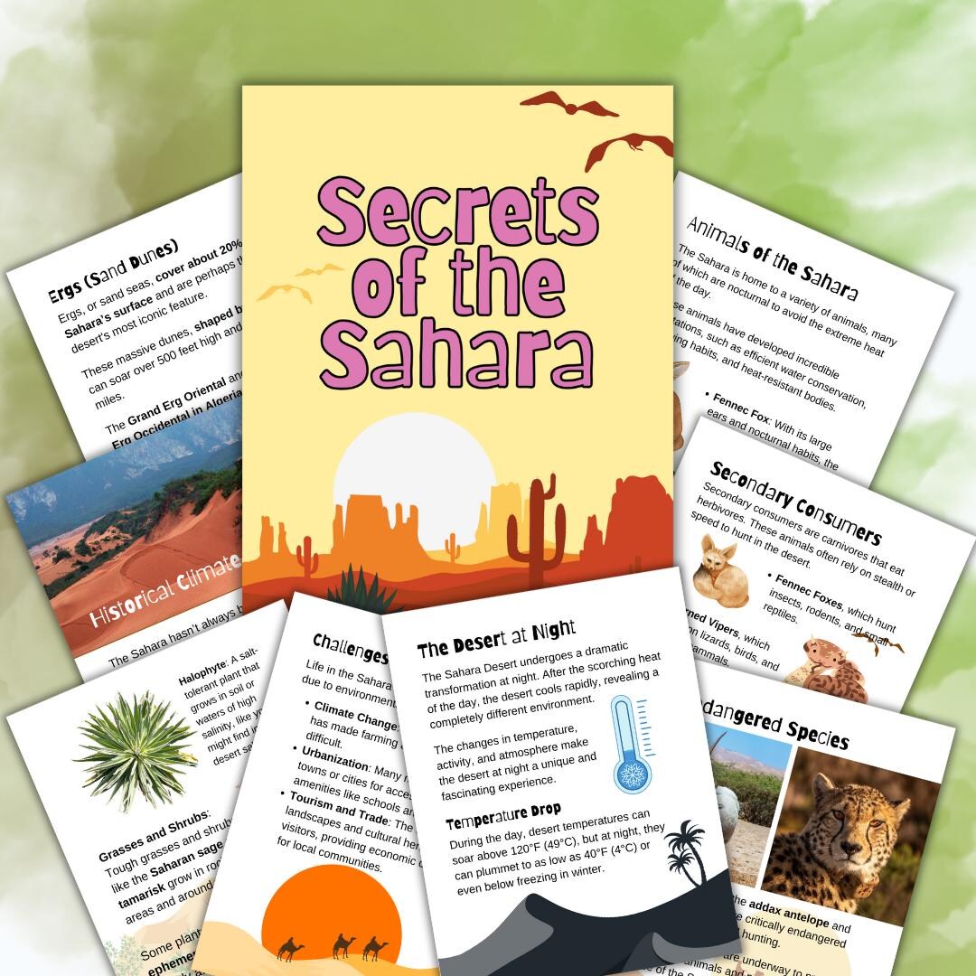 Secrets of the Sahara Desert | Homeschool Study Unit | Science Digital ...