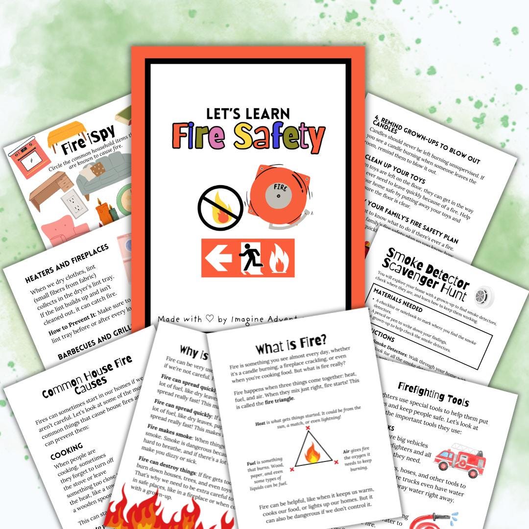Fire Safety Homeschool Study Unit | Life Skills Digital Download ...