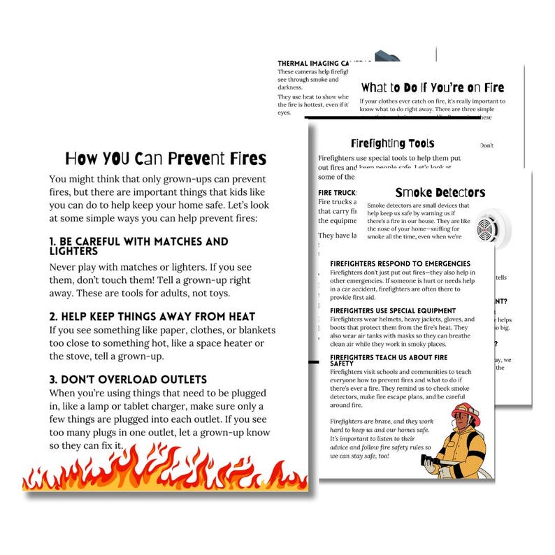 Fire Safety Homeschool Study Unit | Life Skills Digital Download ...