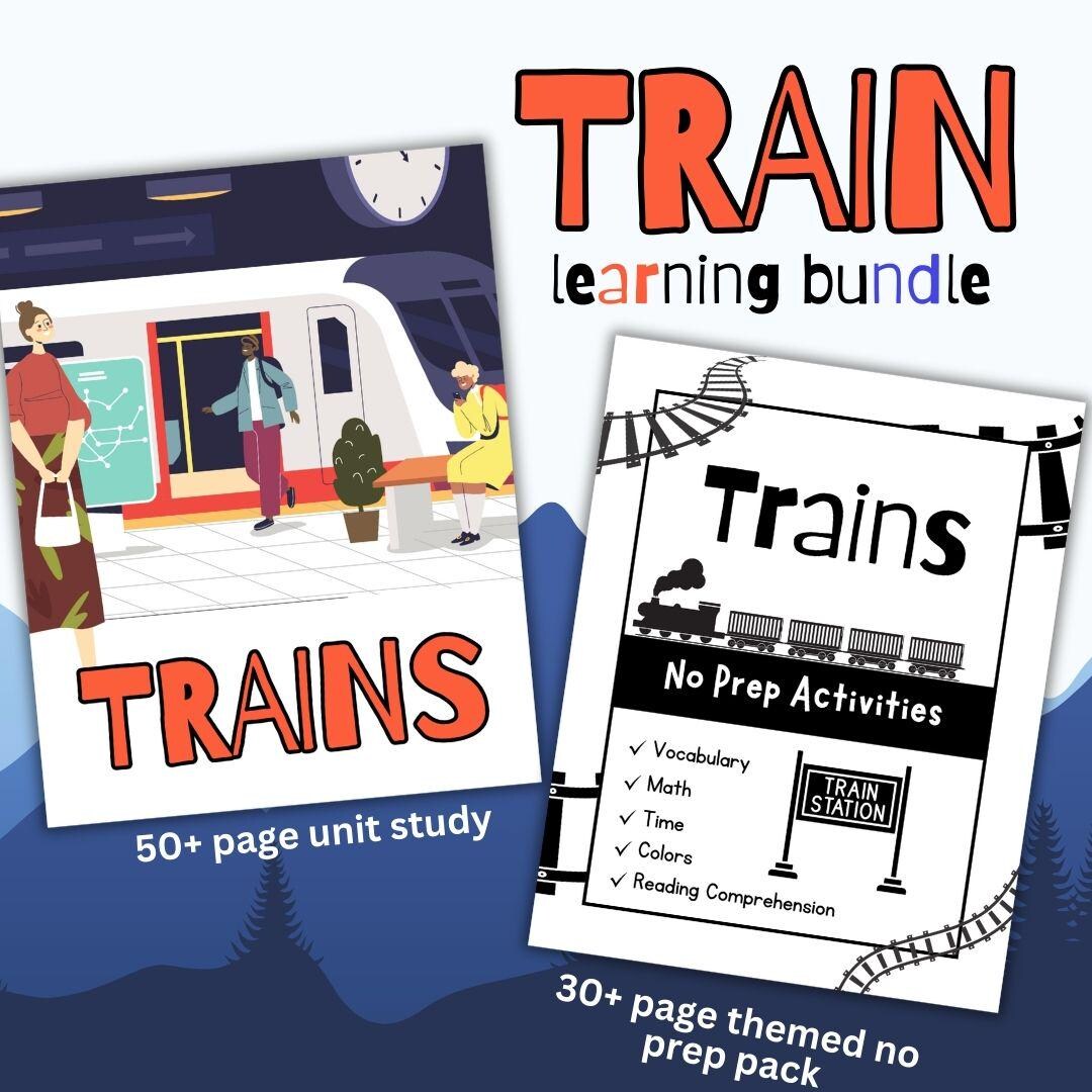 Trains Homeschool Bundle | Unit Study + No-prep Themed Activities ...