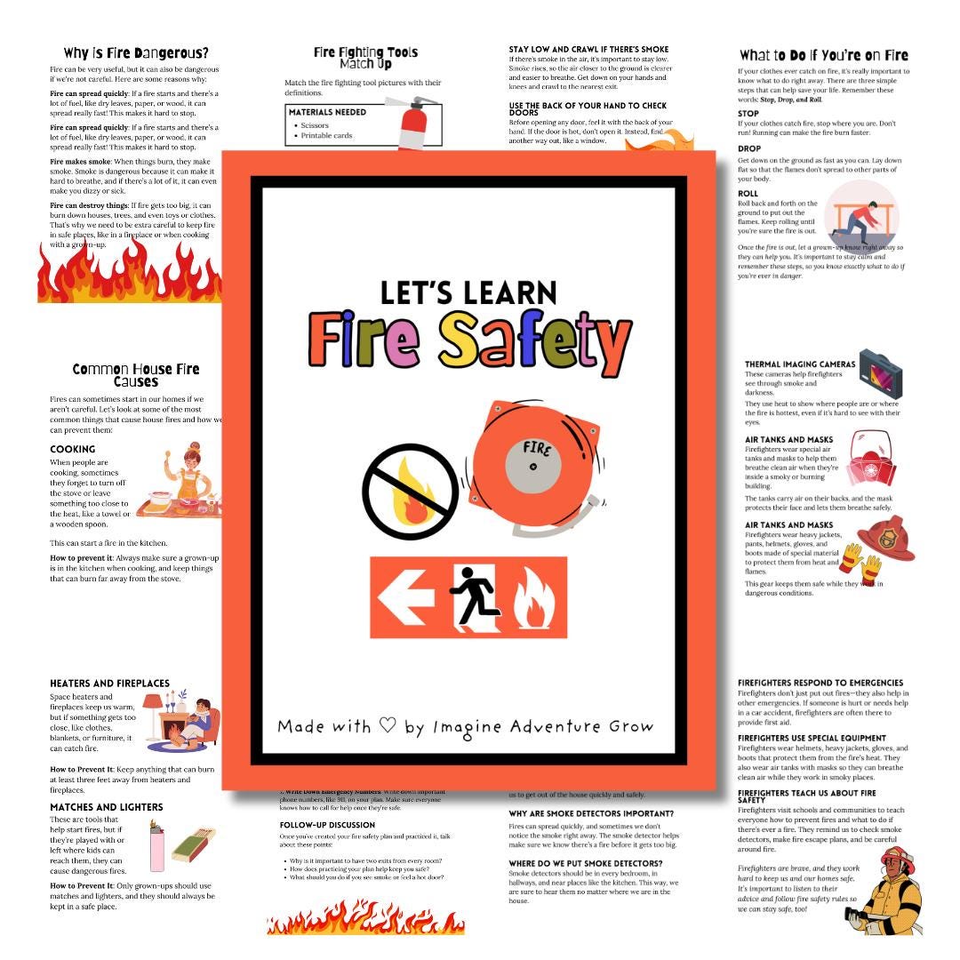 Fire Safety Homeschool Study Unit | Life Skills Digital Download ...
