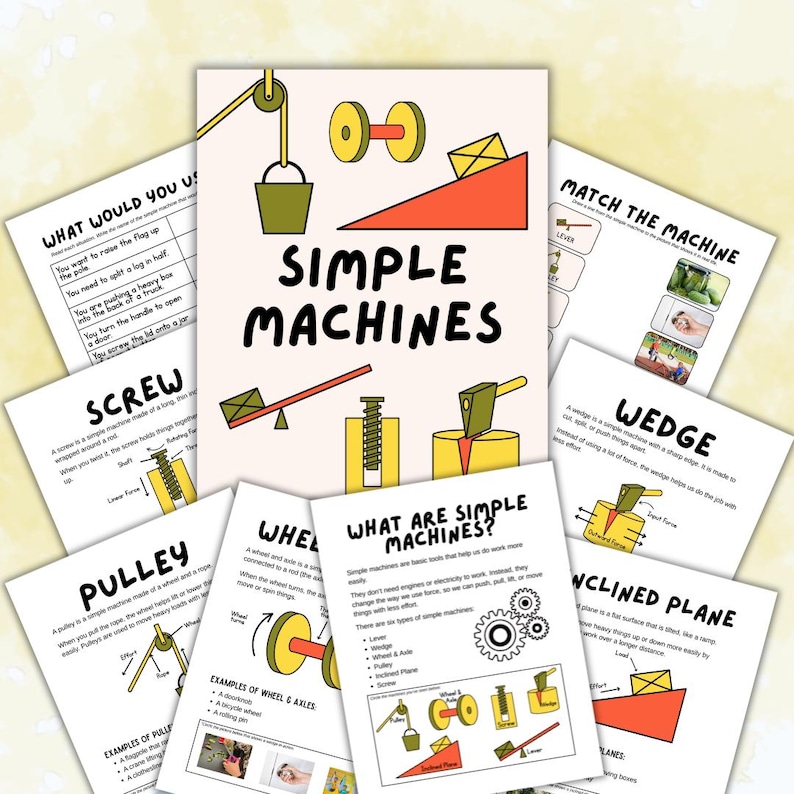 Simple Machines Homeschool Mini Study Unit | Digital Download ...