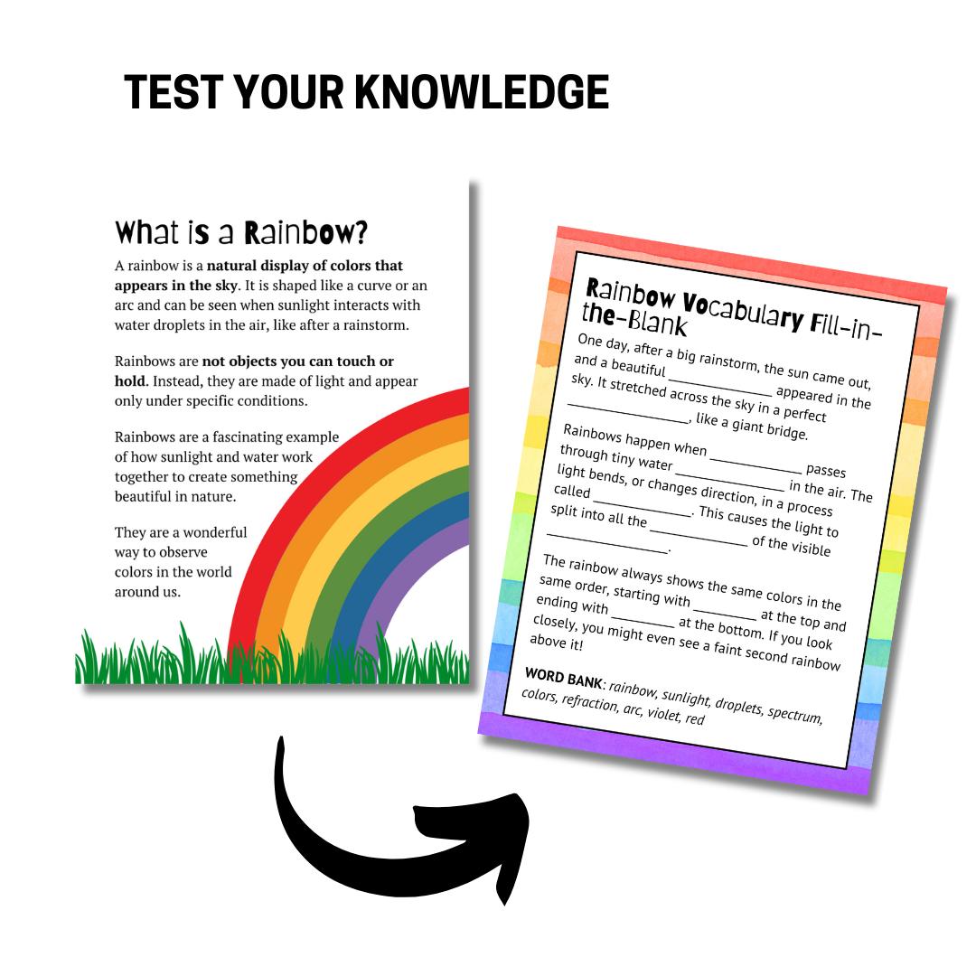 Rainbows Homeschool Mini Study Unit | Digital Download Curriculum - Etsy