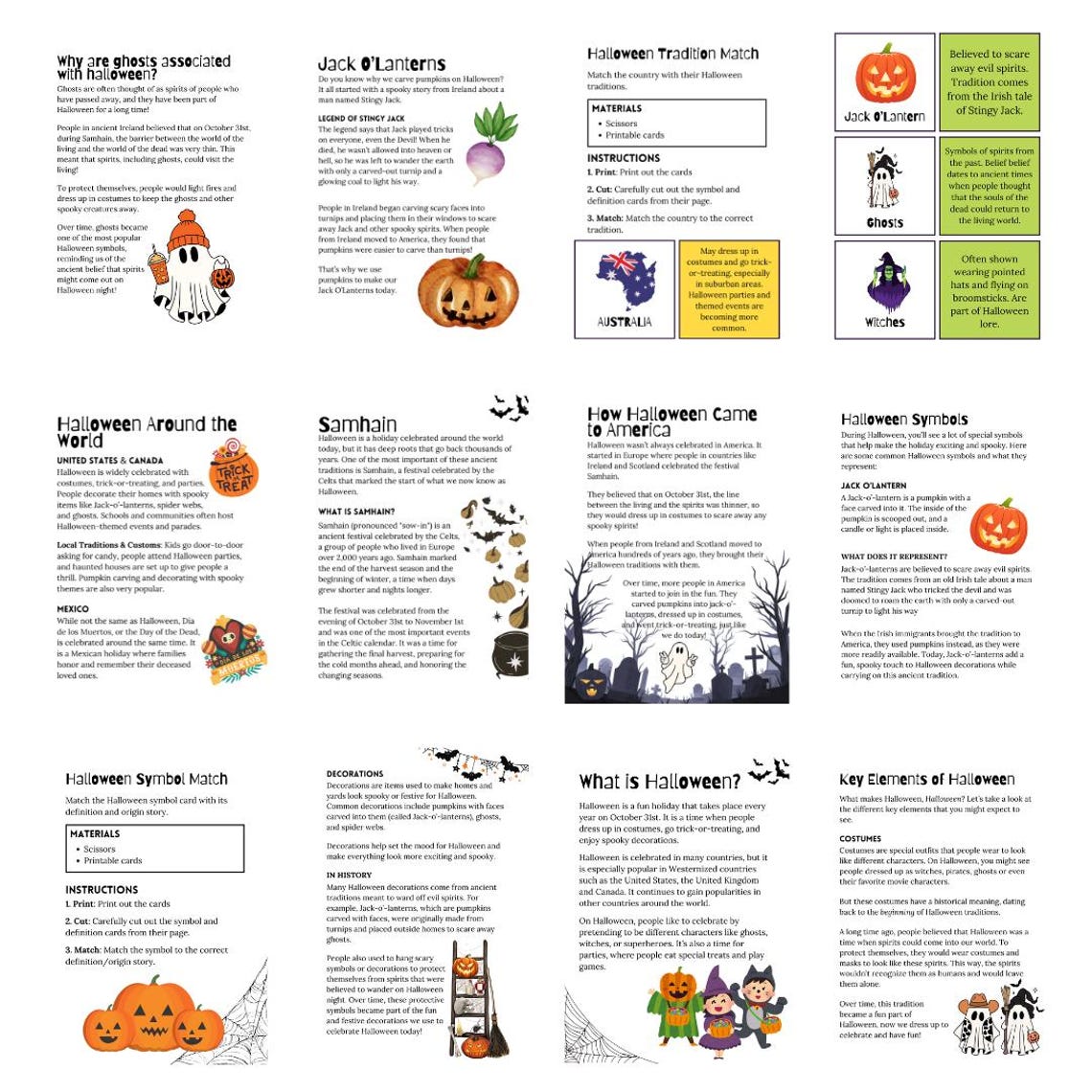 Halloween | Holiday | Homeschool Study Unit | Digital Download ...