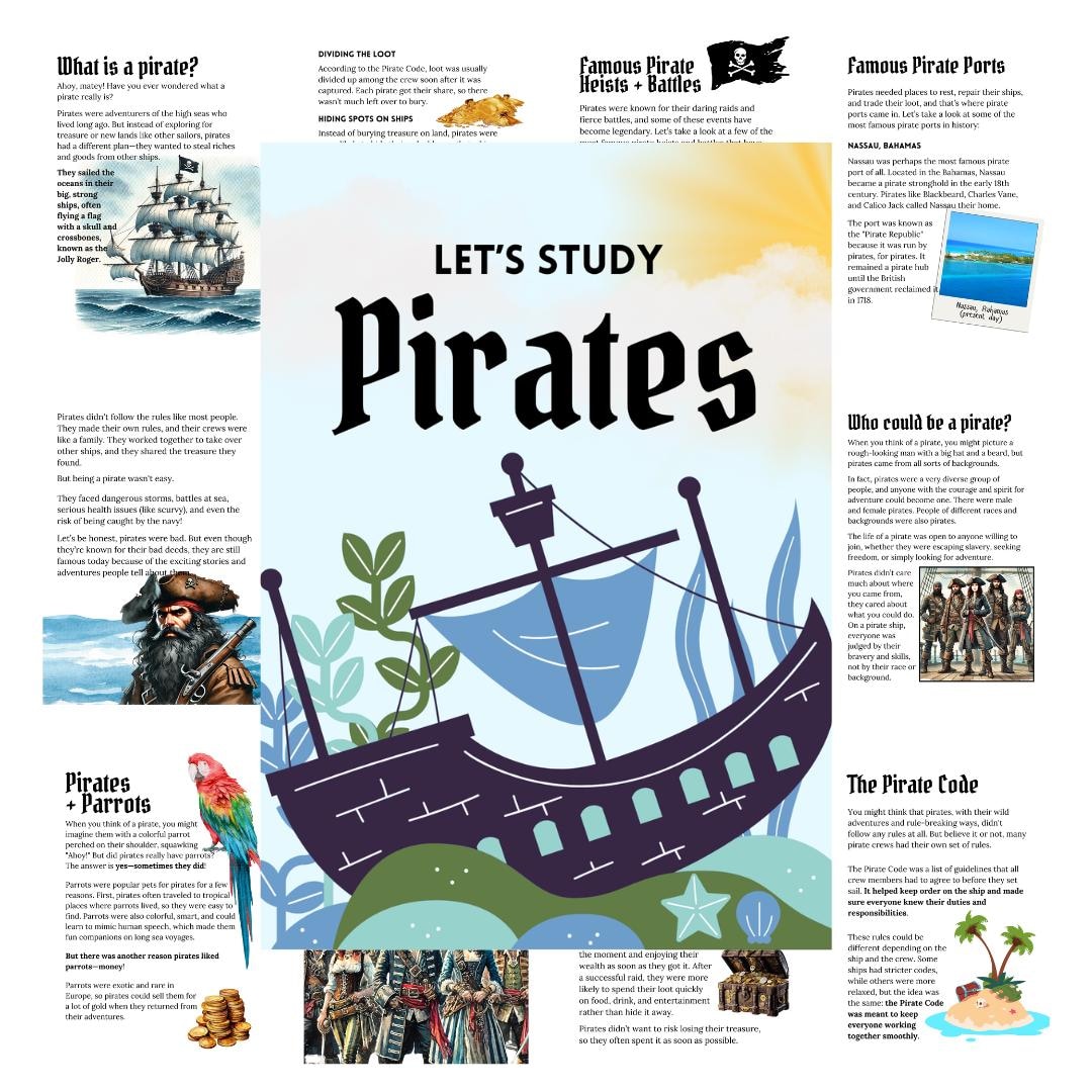 Pirates | Homeschool Study Unit | Digital Download Curriculum - Etsy