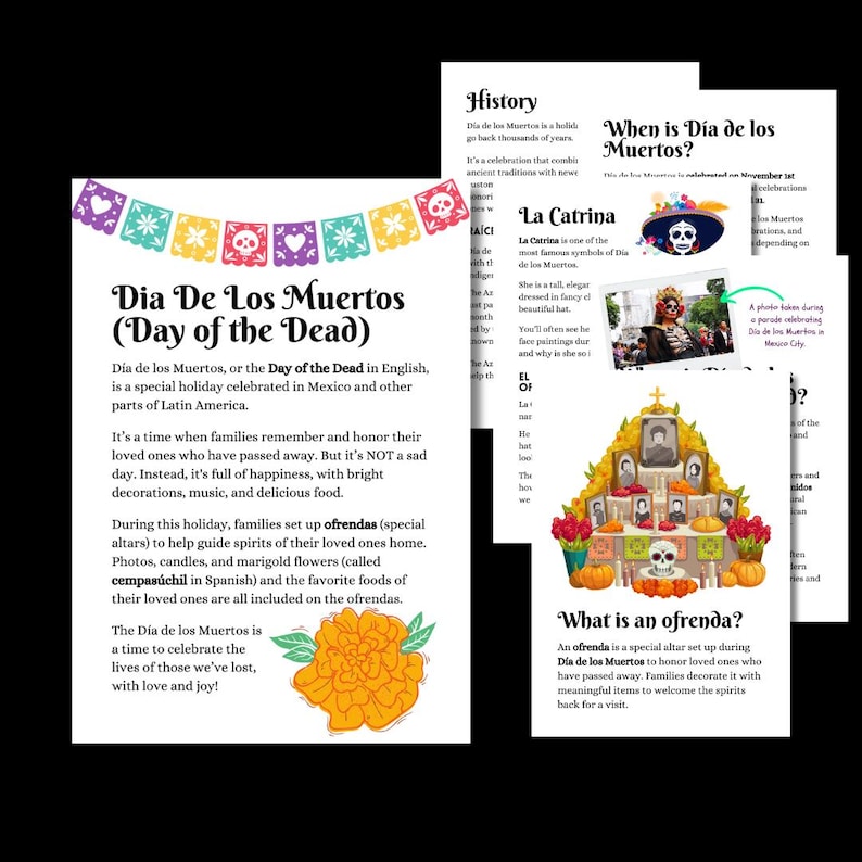 Dia De Los Muertos | Day of the Dead | Homeschool Study Unit | Digital ...