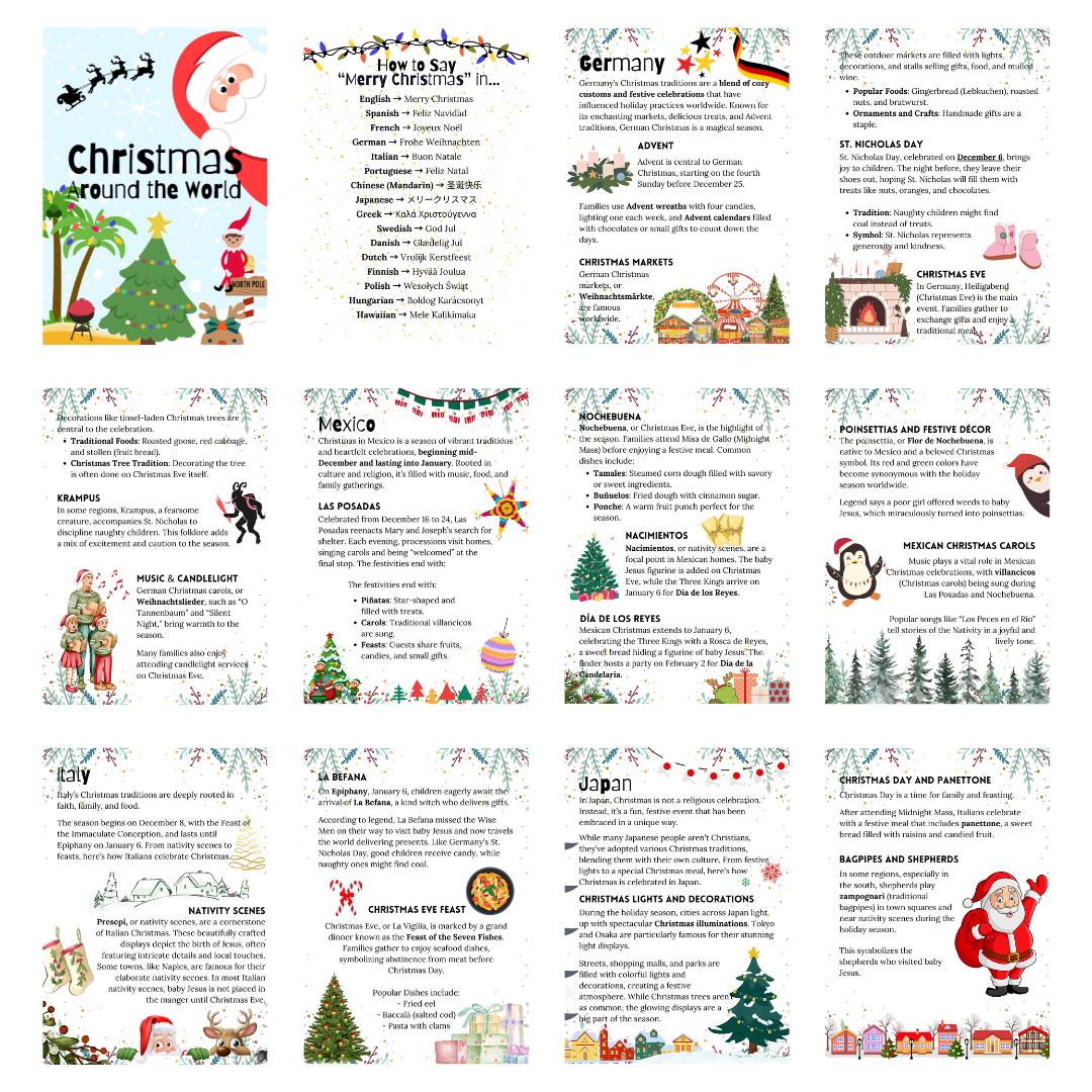 Christmas Around the World | Holiday Homeschool Study Unit | Digital ...
