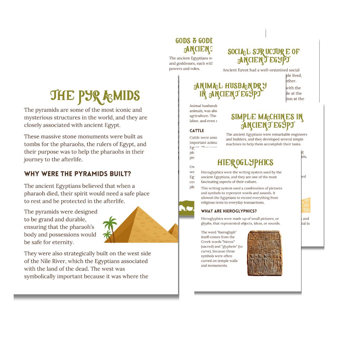 Ancient Egypt | Homeschool Study Unit | Digital Download Curriculum - Etsy