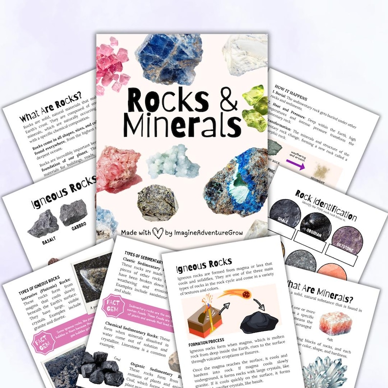 Rocks & Minerals Homeschool Science Study Unit | Digital Download ...