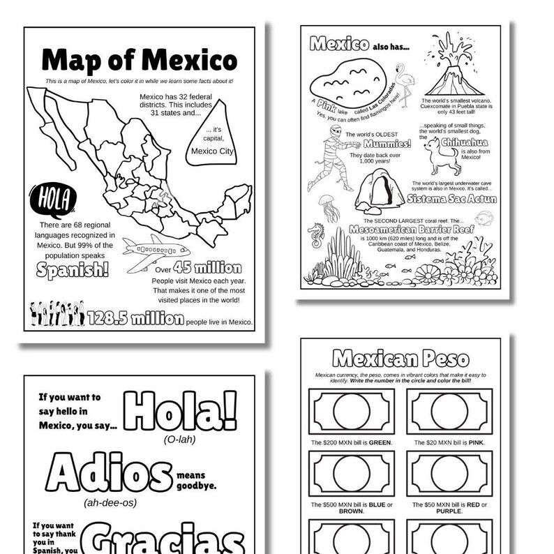Discover Mexico: Fun Educational Printable Activity Pack | Geography ...