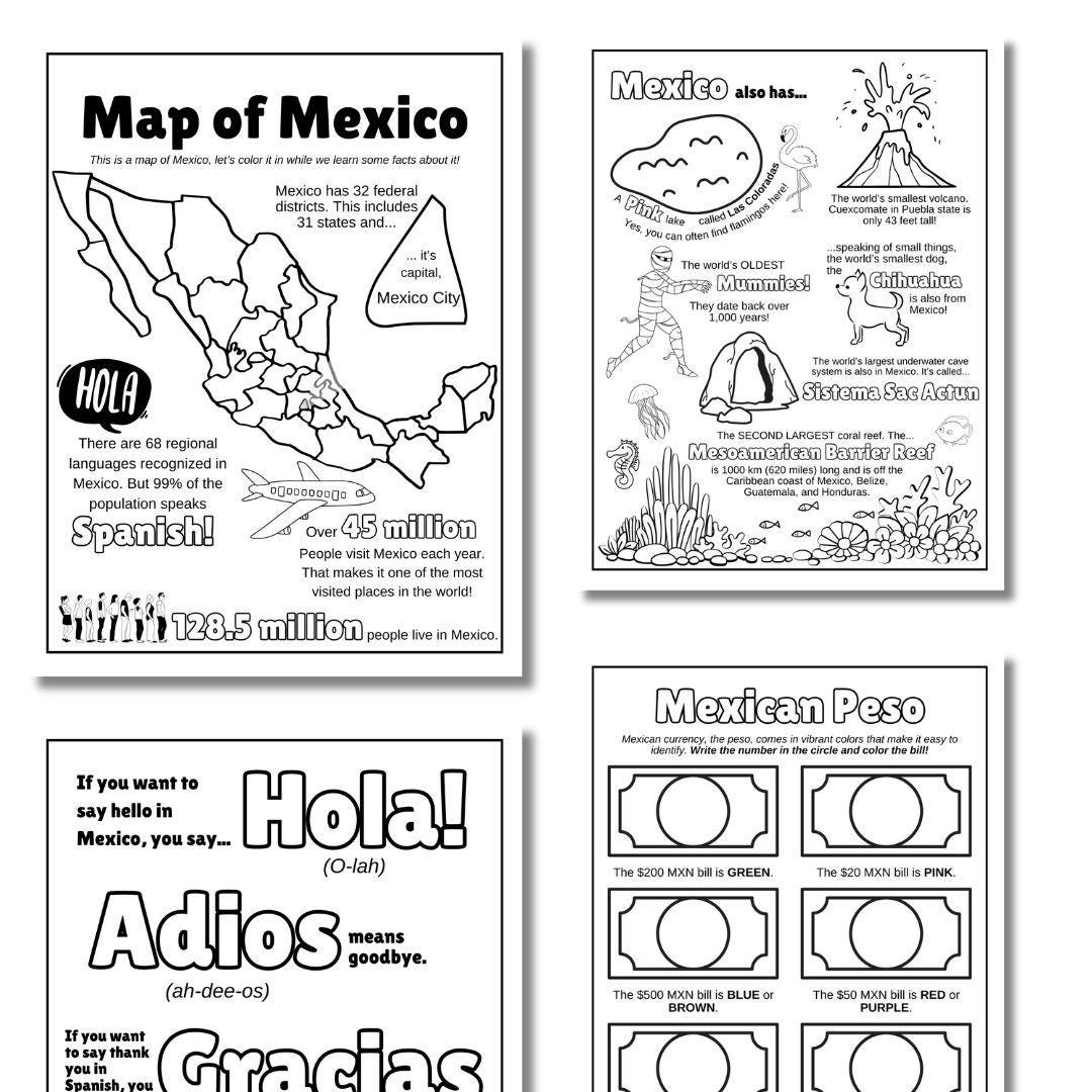 Discover Mexico: Fun Educational Printable Activity Pack | Geography ...