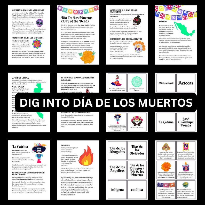 Dia De Los Muertos | Day of the Dead | Homeschool Study Unit | Digital ...