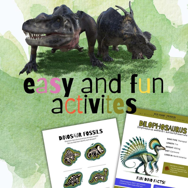 Dinosaur History Homeschool Study Unit | Digital Download Curriculum - Etsy