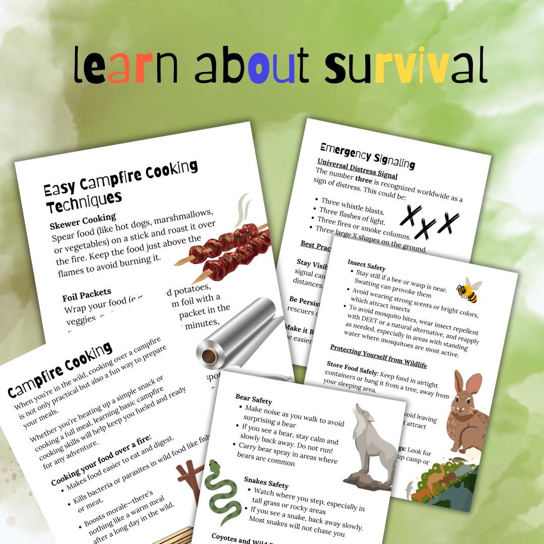 Survival Skills Homeschool Study Unit | Digital Download Curriculum - Etsy