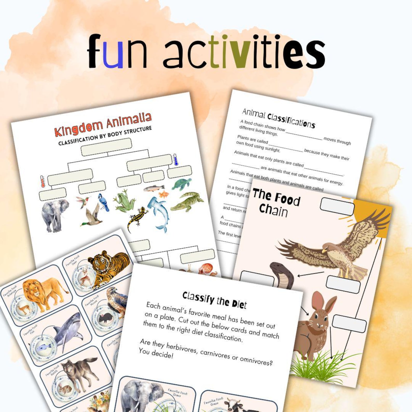 Animal Classifications Homeschool Study Unit | Digital Download ...