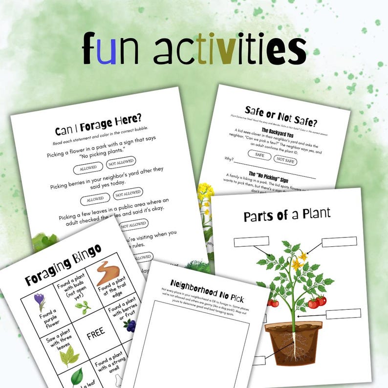 Foraging Unit Study + Nature Journal | Outdoor Learning Printable ...