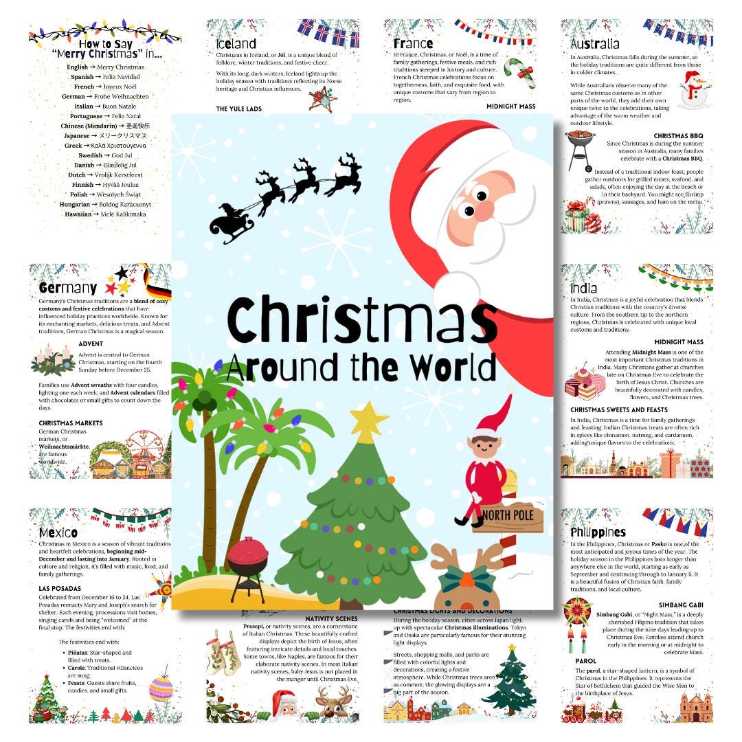 Christmas Around the World | Holiday Homeschool Study Unit | Digital ...