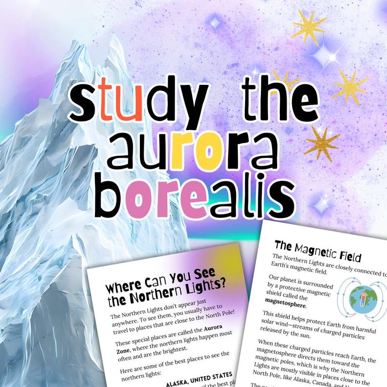 The Northern Lights (aurora Borealis) Homeschool Study Unit | Digital ...