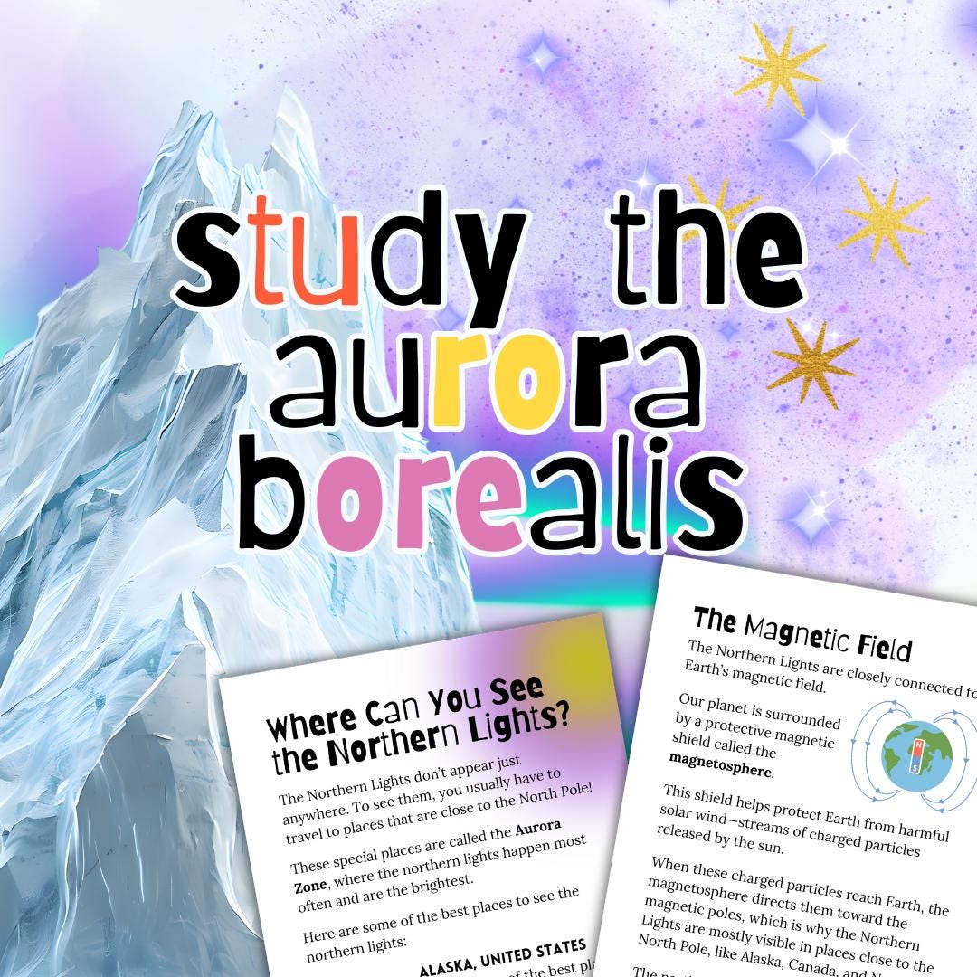 The Northern Lights (aurora Borealis) Homeschool Study Unit | Digital ...