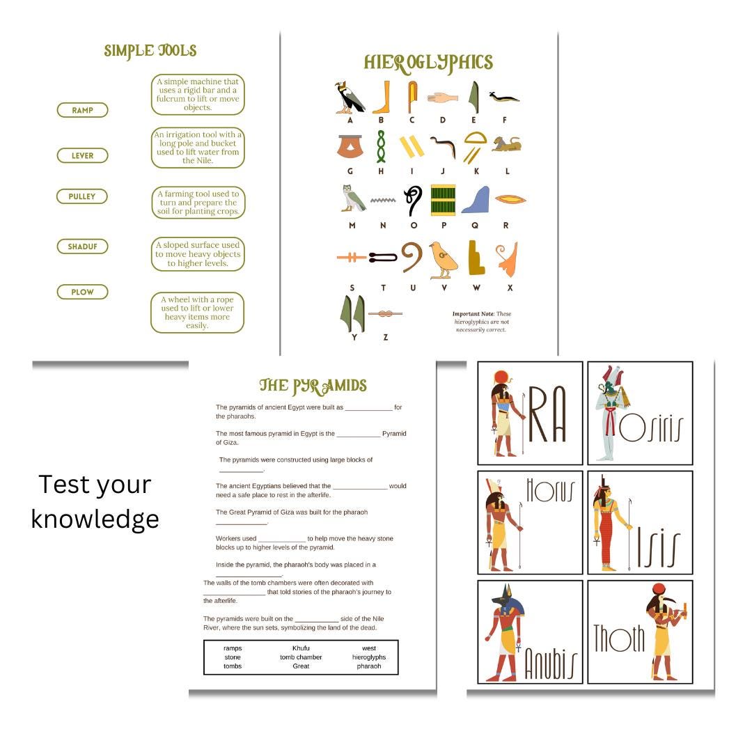Ancient Egypt | Homeschool Study Unit | Digital Download Curriculum - Etsy
