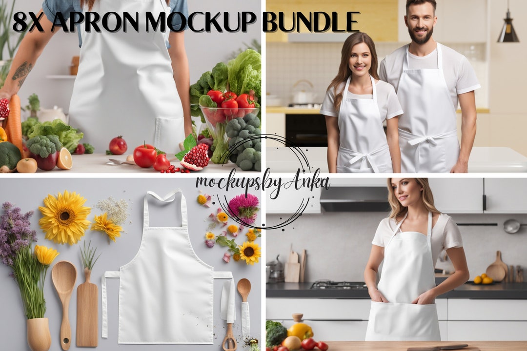 8x AOP Apron Mockup Bundle , AOP Apron Mock up , Apron Mockup Printify ...