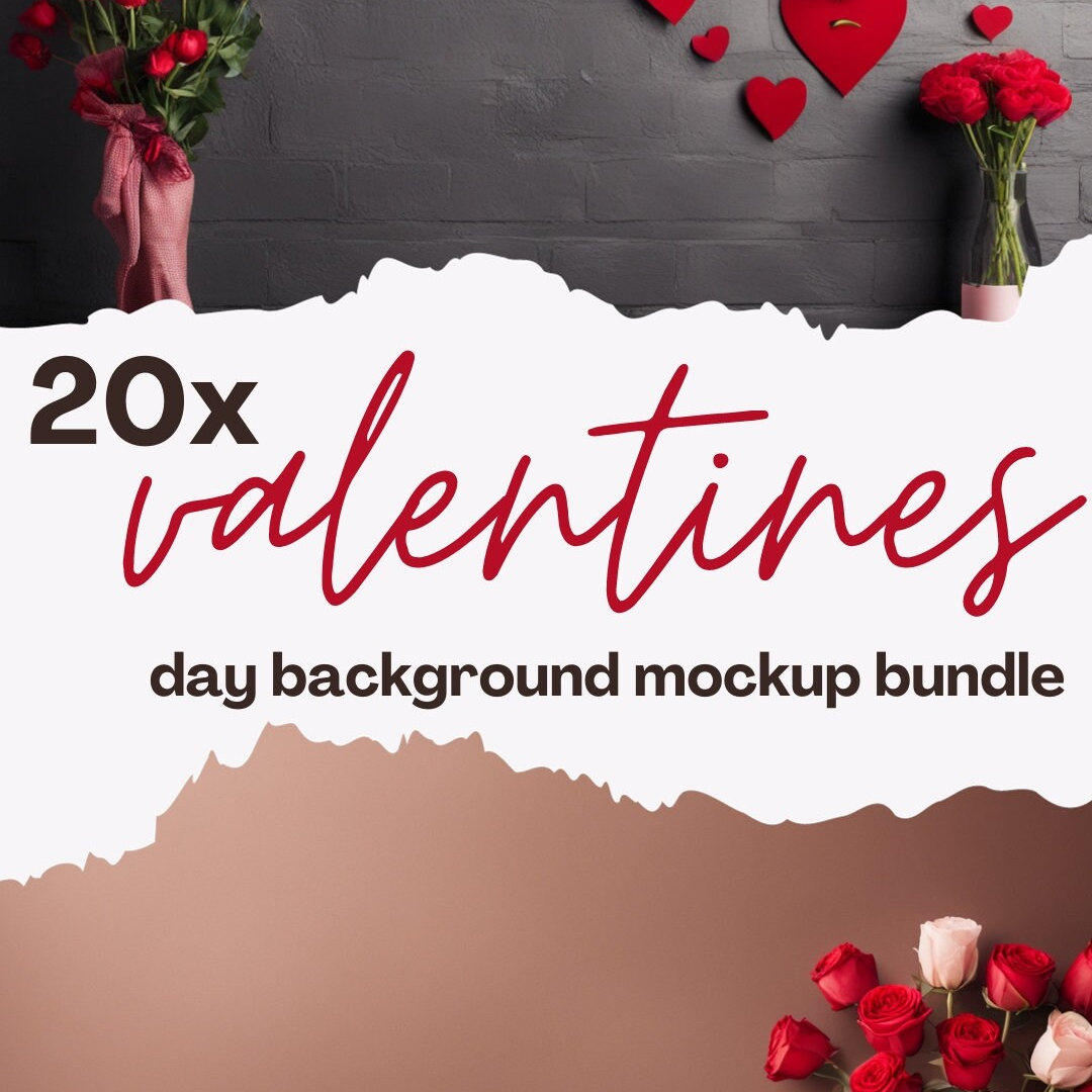 20x Valentines Day Background Mockup Bundle, Valentines Day Mockup ...