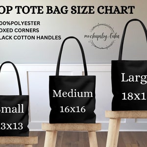 8x AOP Tote Bag Size Chart, AOP Tote Size Chart, Tote Bag Mockup Printify, AOP Tote Bag Size ...