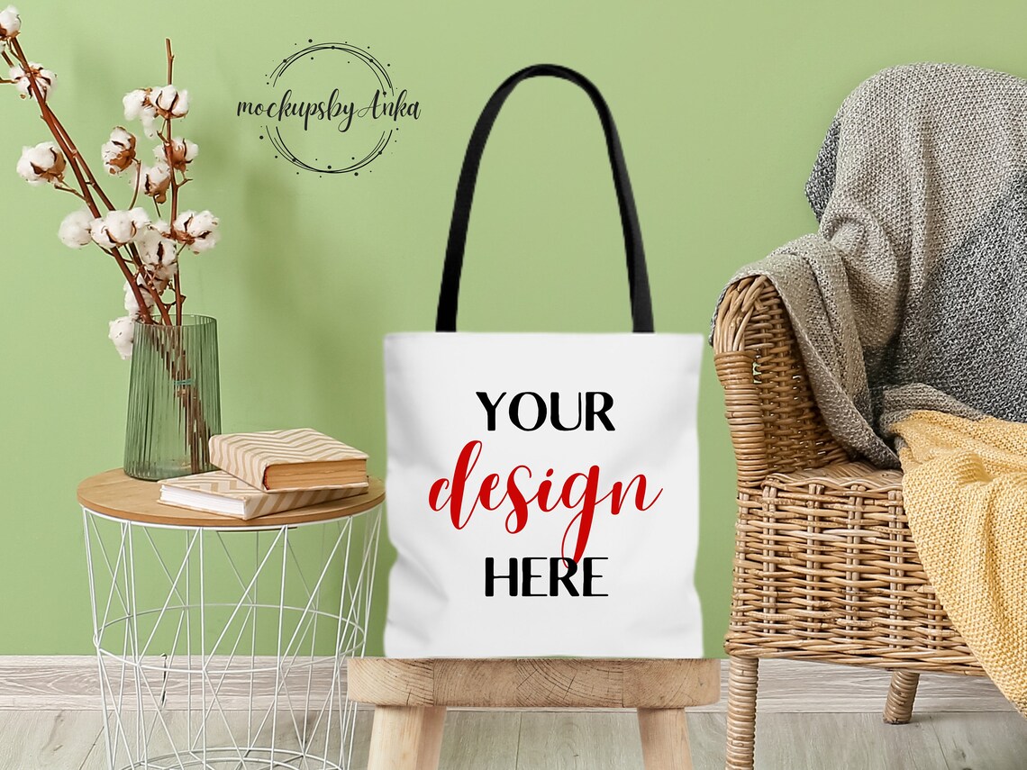 AOP Tote Bag Mockup Bundle With Size Chart AOP Tote Bag Mock - Etsy