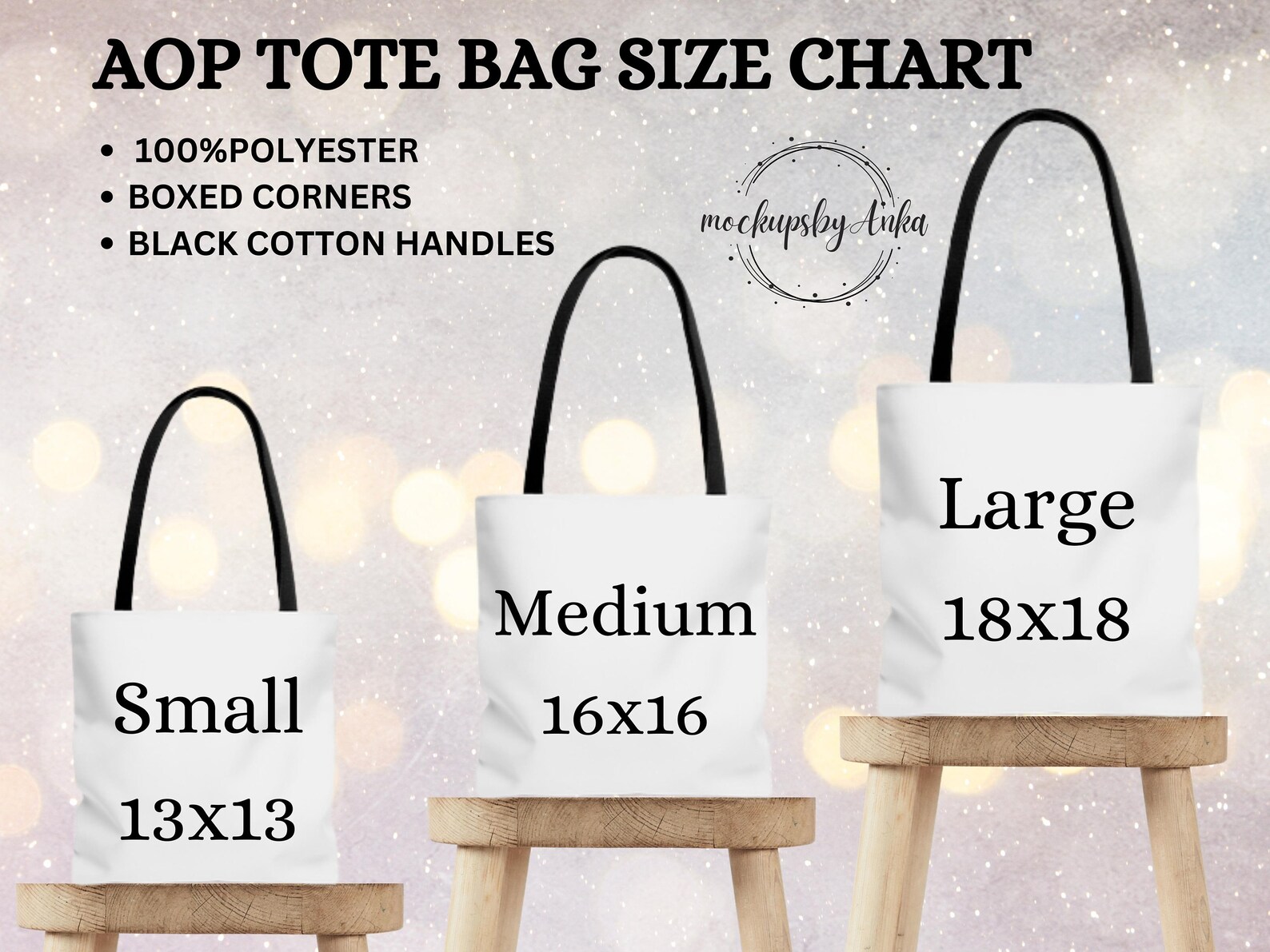8xaop Tote Bag Size Chart AOP Tote Size Chart Tote Bag - Etsy