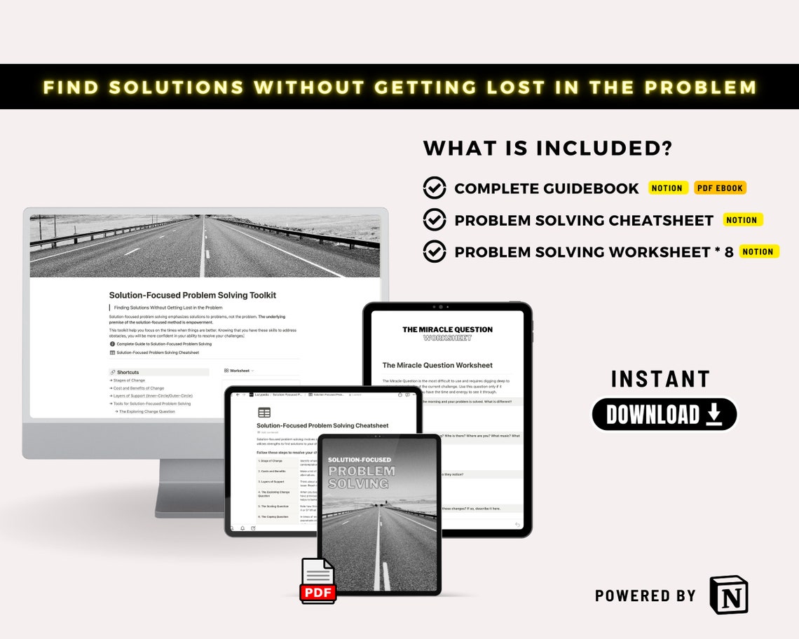 Notion Template Problem Solving Toolkit Notion Workbook - Etsy
