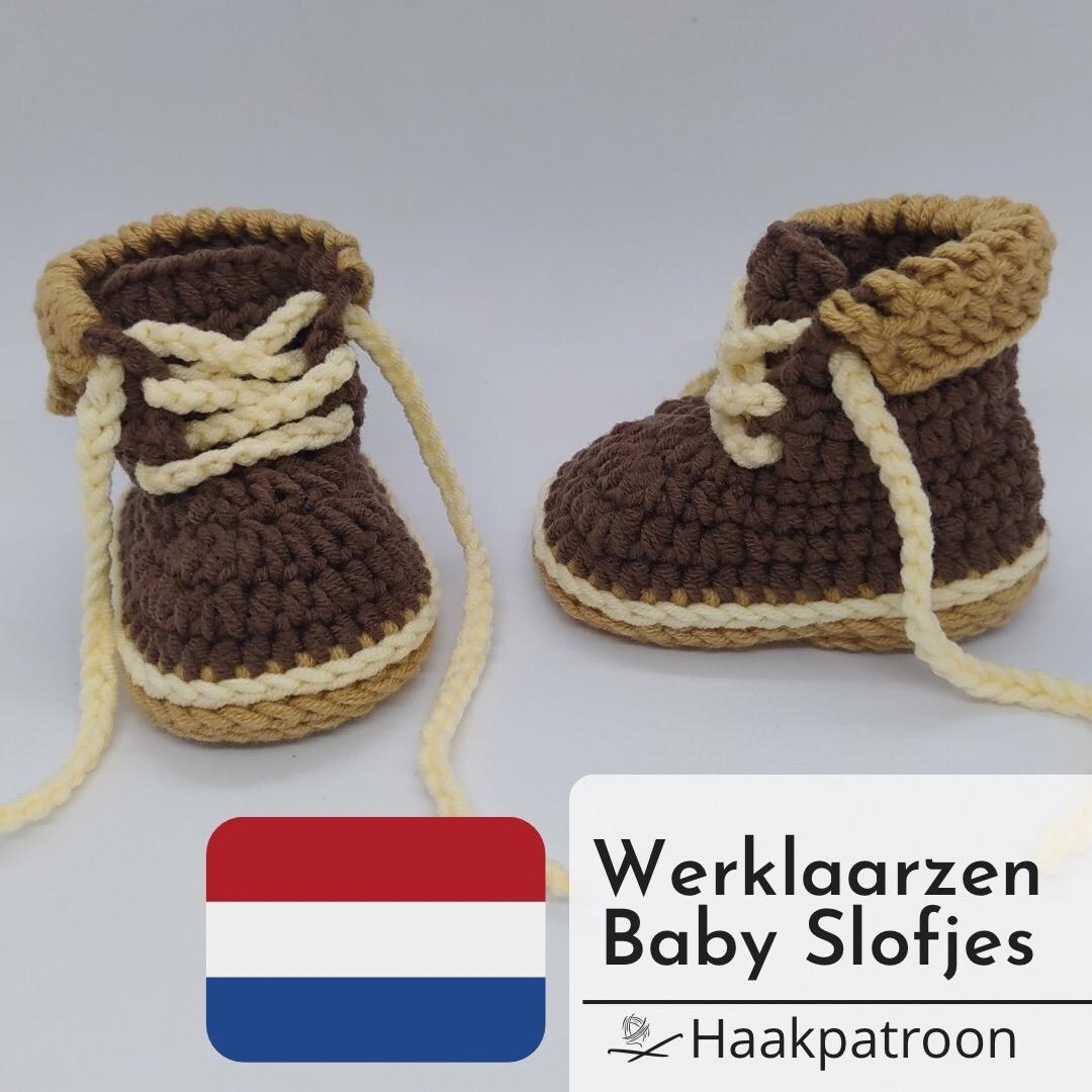 Crochet Pattern & Video Tutorial of Work Boots Baby Booties in Dutch - Etsy