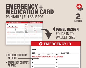 Backpack Tag Child Identification Card Allergy Tag Child Safety School ...