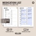 Medication Tracking List With Detailed Description Information Schedule ...