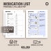 Medication Tracking List With Detailed Description Med Info Schedule ...