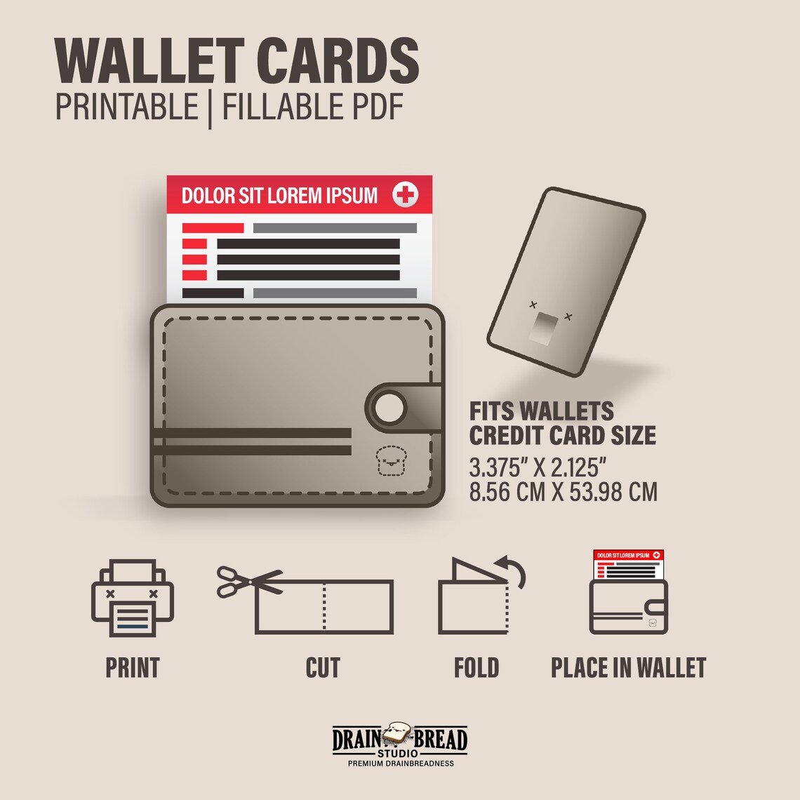 Medical Alert Wallet Card | Quick-access Emergency Info & Contacts ...