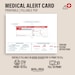 Medical Alert Wallet Card | Quick-access Emergency Info & Contacts ...