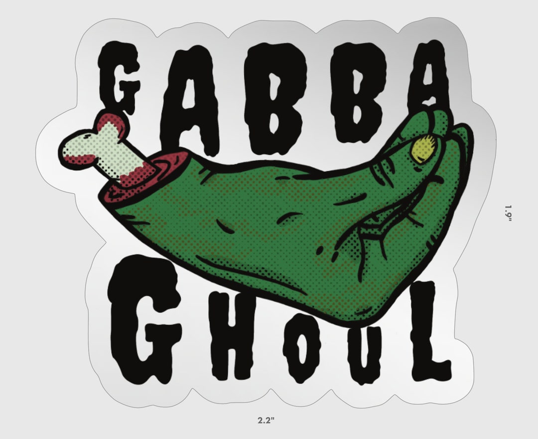 Gabba Ghoul Zombie "italian Hand" Sticker - Etsy