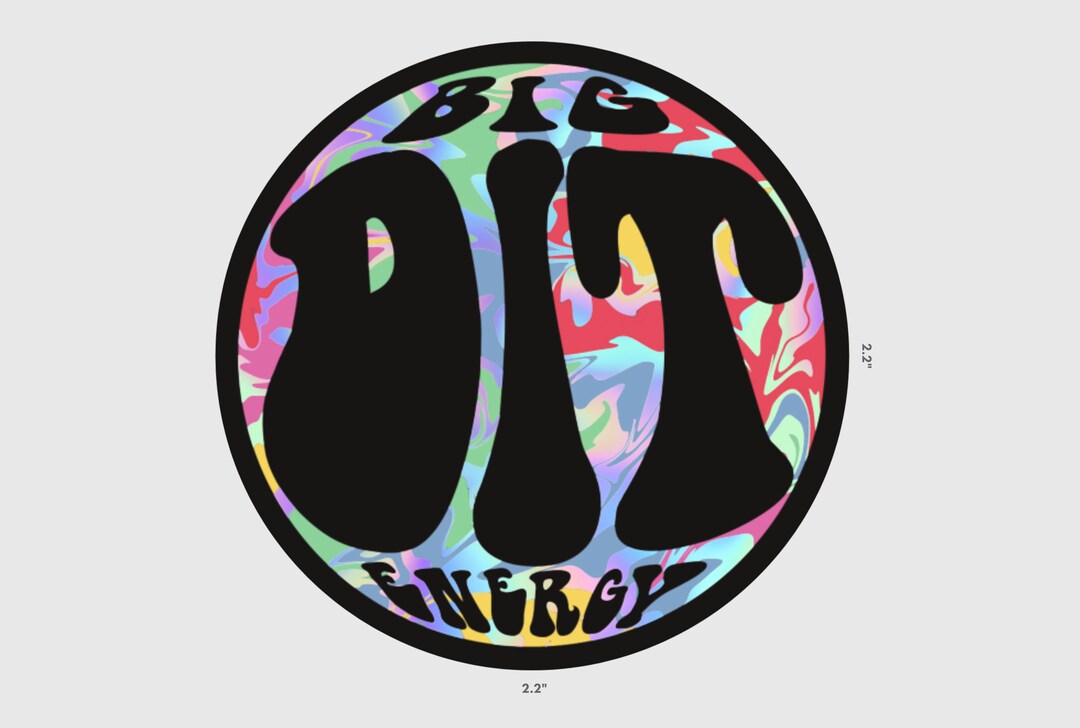 Big DIT Energy Holographic Sticker - Etsy