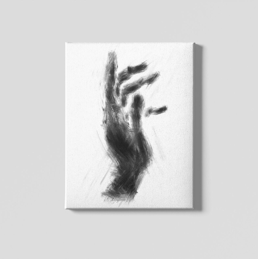 Abstract Digital Download, Hand Art, Worship Hands, Charcoal Drawing ...