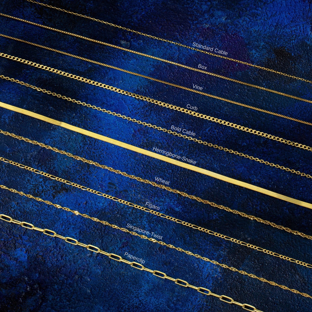 EVERYDAY MINIMALIST Thin Gold Chain Necklaces for Women, Anti Tarnish ...