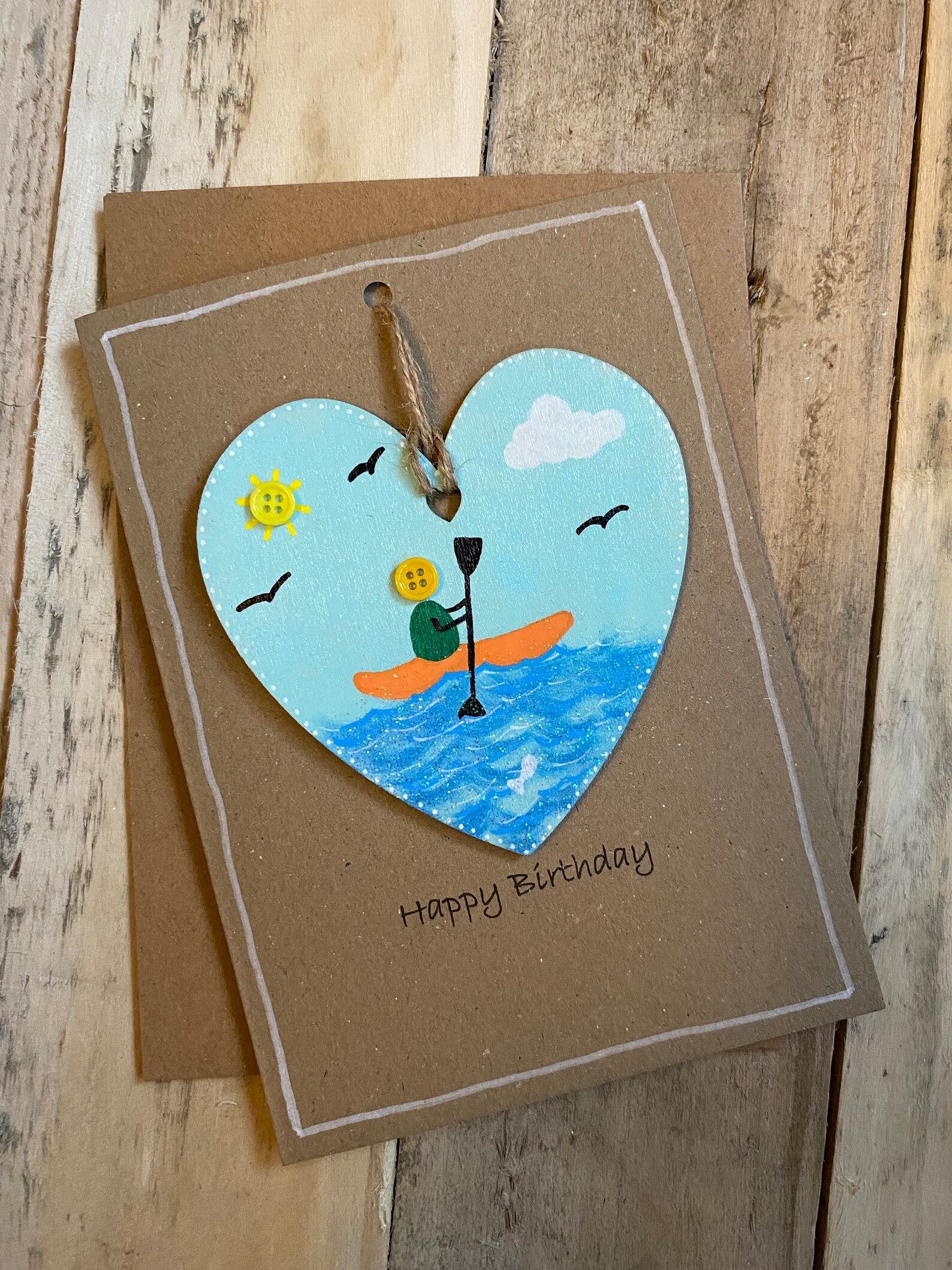 Happy Birthday Kayaking Keepsake Plaque Card - Etsy