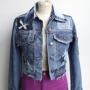 Upcycled Denim Jacket, Reconstruction Denim, Size S - Etsy