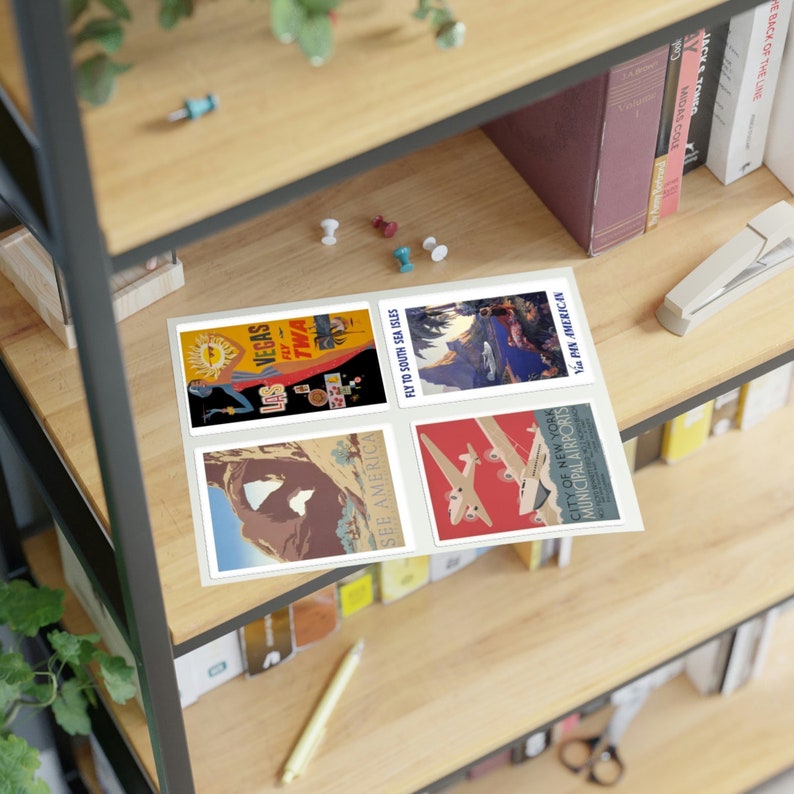 Vintage Travel Poster Stickers: WPA Airlines Grand Canyon & - Etsy