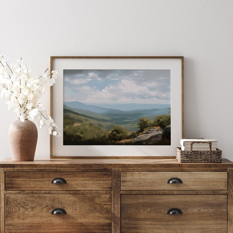 Blue Ridge National Parkway Vintage Oil Painting North - Etsy