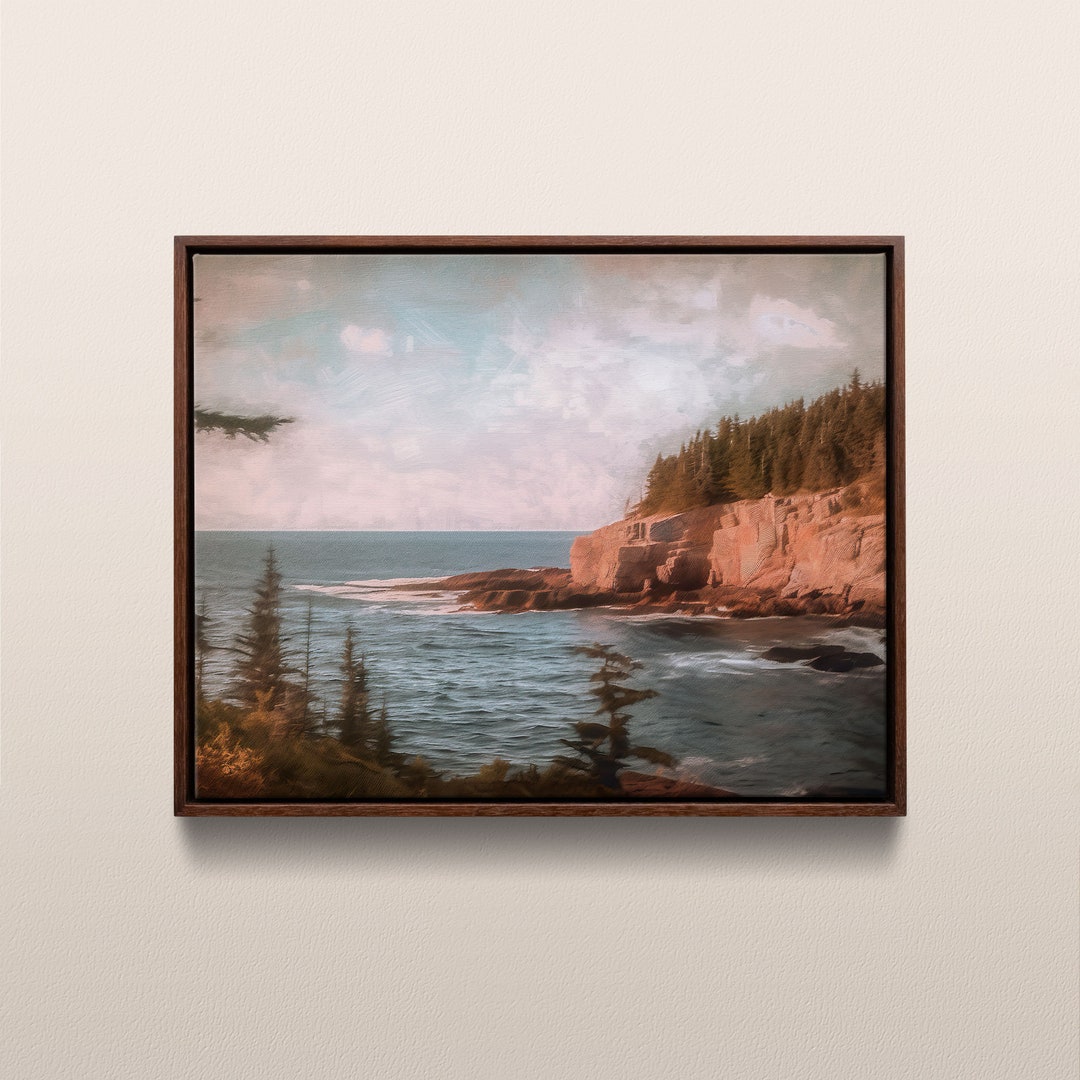 Acadia National Park | Vintage Oil Painting | Maine, USA | Instant ...